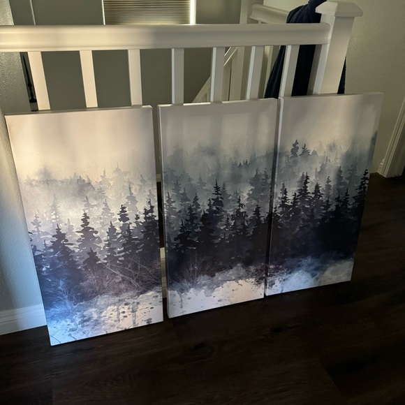 Art | Indigo Forest 3pc Wall Art | Poshmark
